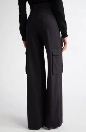 Max Mara Ghiera Stretch Virgin Wool Cargo Trousers