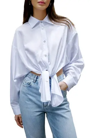 MARCELLA Cotton High-low Button-up Shirt