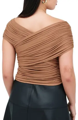 MARCELLA Alyssa Infinity Jersey Top - Chestnut Brown
