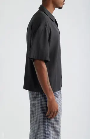 ELWOOD Boxy Camp Shirt - Black