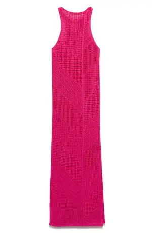 Mango Open Stitch Maxi Cover-up Dress
