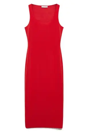 Mango Square Neck Stretch Tank Dress
