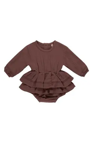 QUINCY MAE Rosie Organic Cotton Romper - Plum