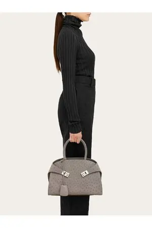 FERRAGAMO Hug Handbag M - Grey