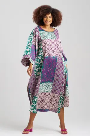 Natori Tapestry Charmeuse Caftan Purple