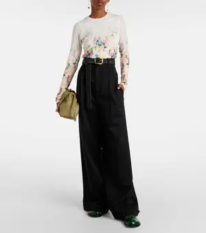 Loewe Exclusive Pleated Wide-leg Pants