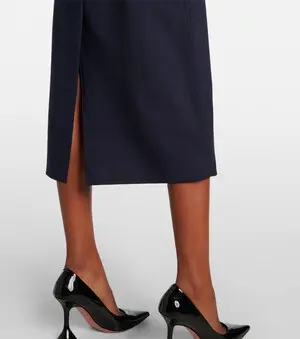 Sportmax Anemone Wool-blend Bustier Midi Dress