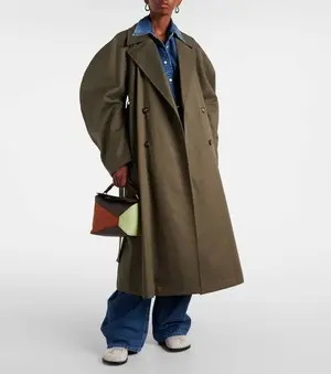 Loewe Belted Cotton Drill Trench Coat
