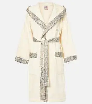 Etro Bloom Cotton Terry Bathrobe - Blue