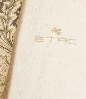 Etro Bloom Cotton Terry Bathrobe - White
