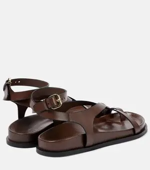 A.emery Jalen Slim Leather Sandals - Brown