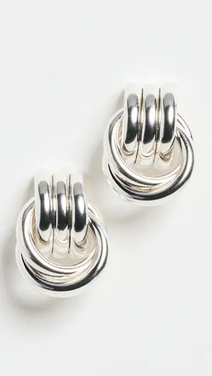 HEAVEN MAYHEM Baby Knot Earrings - Silver