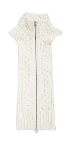 Veronica Beard Cable Knit Zip Up Dickey