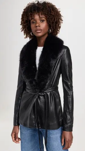 Amanda Uprichard Lancetti Faux Leather Jacket