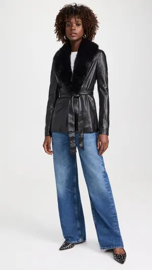 Amanda Uprichard Lancetti Faux Leather Jacket