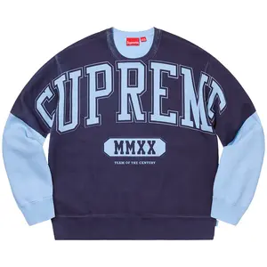 Supreme Supreme Overprint Crewneck Blue