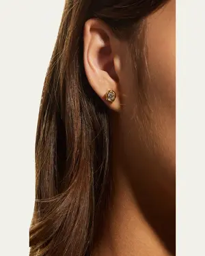 Alexis Bittar Asterales Molten Bezel Stud Earrings - Clear