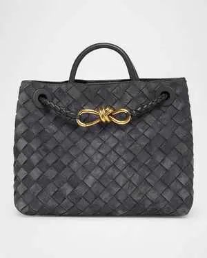 Bottega Veneta Small Andiamo Shoulder Bag Graphite