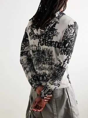 Acne Studios Kews Chaos Printed Jersey Hoodie