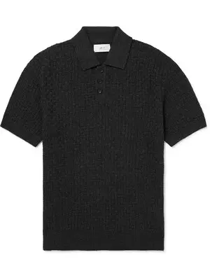 Mr P. Merino Wool Polo Shirt - Gray