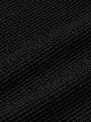 Orlebar Brown Roddy Waffle-knit Polo Shirt - Black