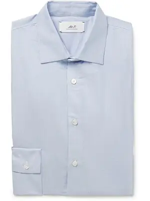 MR P. Mr P. - Striped Cotton Shirt - Men - Blue - 15