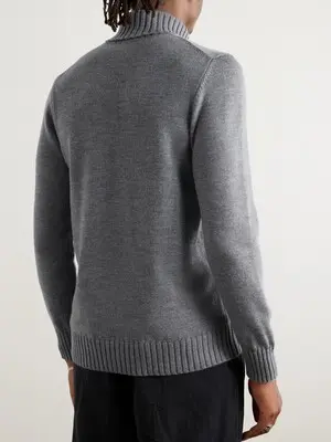 PIACENZA CASHMERE 1733 Slim-fit Wool Rollneck Sweater