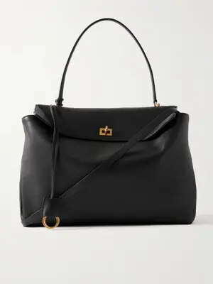 Balenciaga Rodeo Large Leather Tote Bag - Black