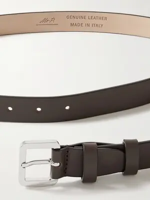 Mr P. 2.5cm Leather Belt - Brown