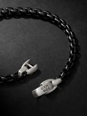 David Yurman Blackened Sterling Silver Chain Bracelet