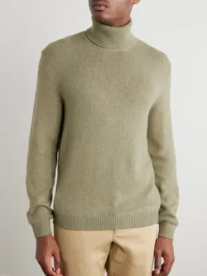 Loro Piana Fobello Cashmere Rollneck Sweater - Green
