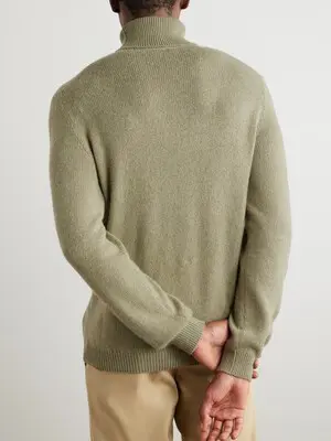 Loro Piana Fobello Cashmere Rollneck Sweater - Green