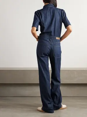 RIVET UTILITY Girlfriend Denim Jumpsuit
