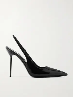 Paris Texas Lidia Patent-leather Slingback Pumps - Black