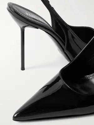 Paris Texas Lidia Patent-leather Slingback Pumps - Black