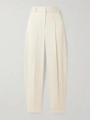 JOSEPH Germain Pleated Twill Tapered Trousers