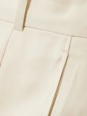 JOSEPH Germain Pleated Twill Tapered Trousers