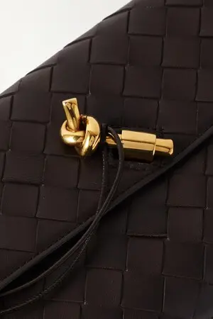 Bottega Veneta Andiamo Long Intrecciato Leather Clutch - Brown
