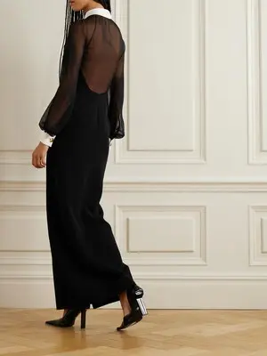 Versace Chiffon And Cady Shirt Dress
