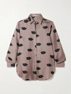 Stella McCartney Printed Silk-crepe Shirt