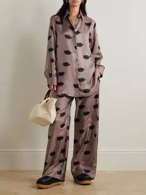 Stella McCartney Printed Silk-crepe Shirt