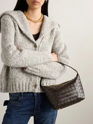 Bottega Veneta Wallace Mini Intrecciato Leather Shoulder Bag
