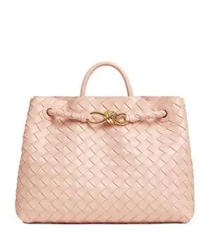 Bottega Veneta Small Leather Andiamo Chain Shoulder Bag Pink