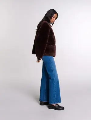 Maje Short Faux Fur Jacket