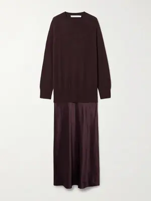 Christopher Esber Monument Cashmere And Silk-satin Maxi Dress
