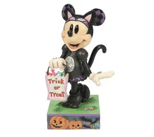 JIM SHORE Disney Traditions Minnie Black Cat Costume Figu Rine - One-color