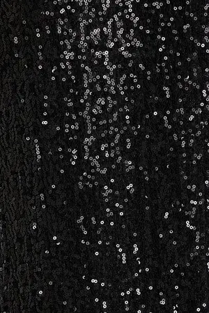 Badgley Mischka Sequined Tulle Mini Dress - Black