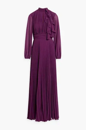 Mikael Aghal Button Detailed Evening Dresses