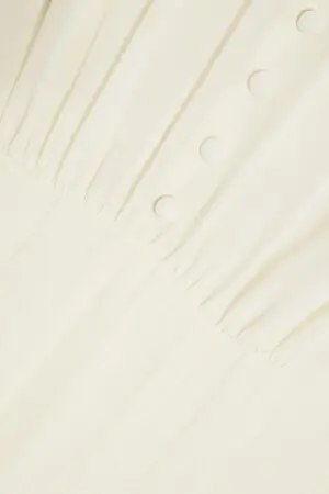 MIKAEL AGHAL Pleated Chiffon Midi Dress
