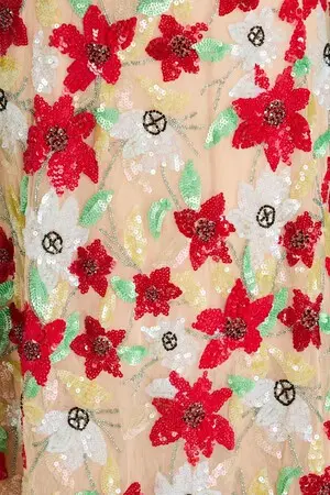 Rachel Gilbert Thea Embellished Tulle Maxi Dress